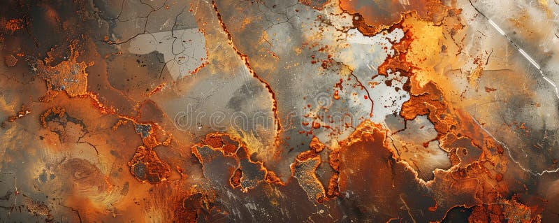 An Artistic Rendering of a Surface with Rust and Marble Textures ...