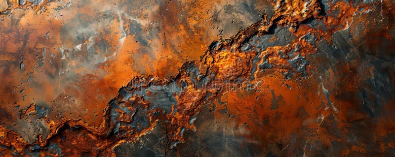An Artistic Rendering of a Surface with Rust and Marble Textures ...