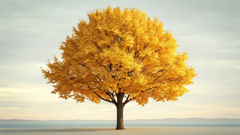 Artistic Rendering of a Tree with Golden Leaves Symbolizing Growth and ...
