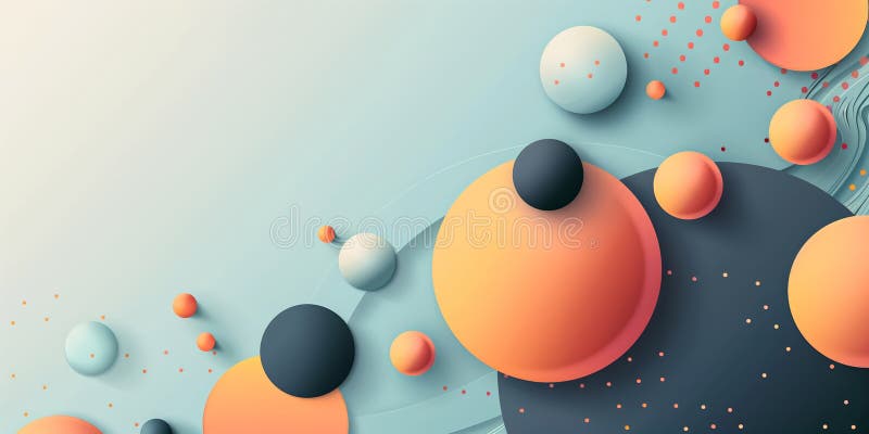 Artistic Representation of Abstract Colorful Geometry with Spheres ...
