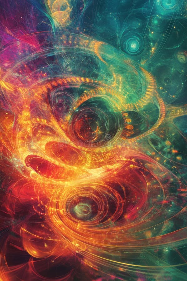 Futuristic AI Cloud Processing Visualization Stock Illustration ...