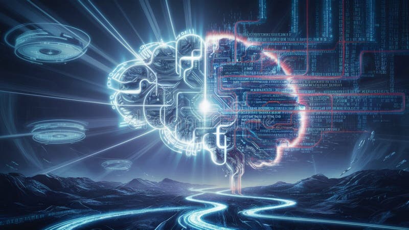 An Artistic Representation of an AI S Thought Process Stock ...