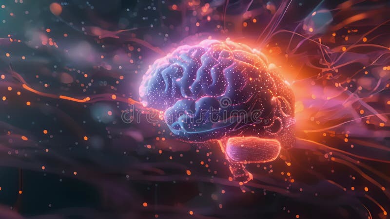 An Artistic Representation of a Brain during Physical Activity with ...