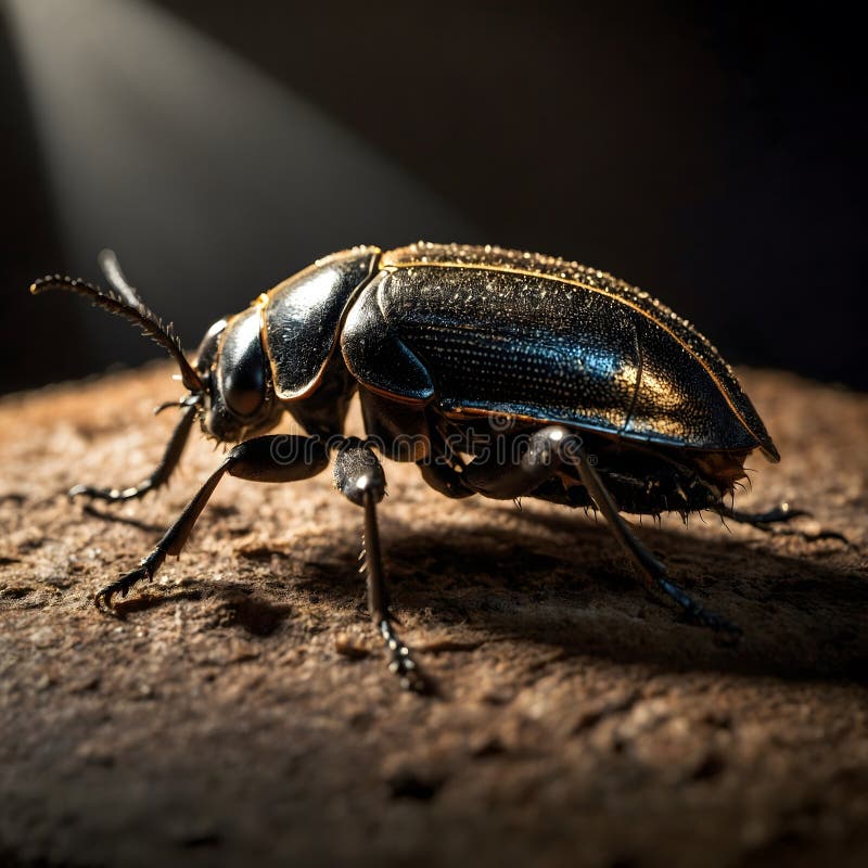 Beetle Brilliance: Cosnard S Net-Winged Wonder in Radiant Light Stock ...