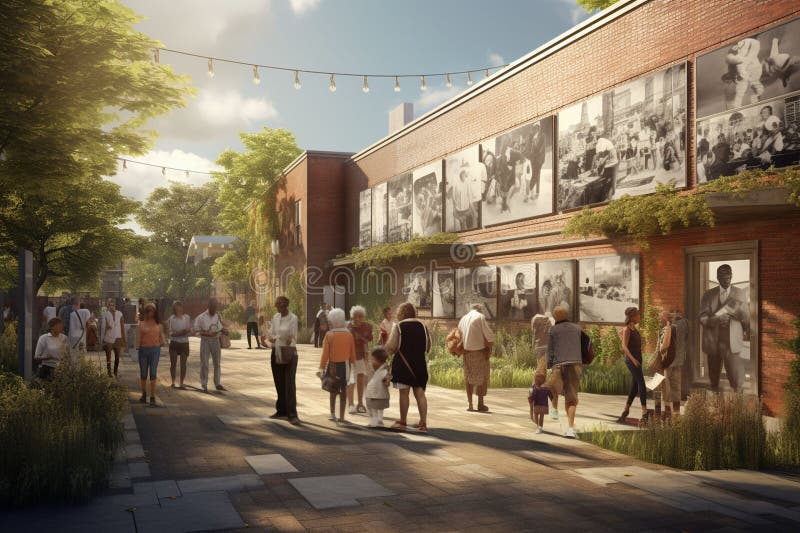 Artistic Representation of a Community Art Stock Illustration ...