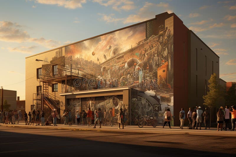 Artistic Representation of a Community Art Stock Illustration ...