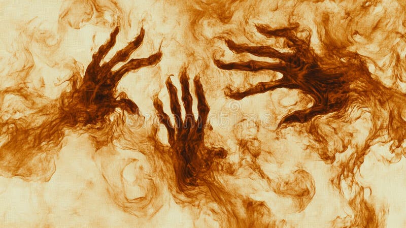 Artistic Representation of Connection, Two Hands Intertwined Against a ...