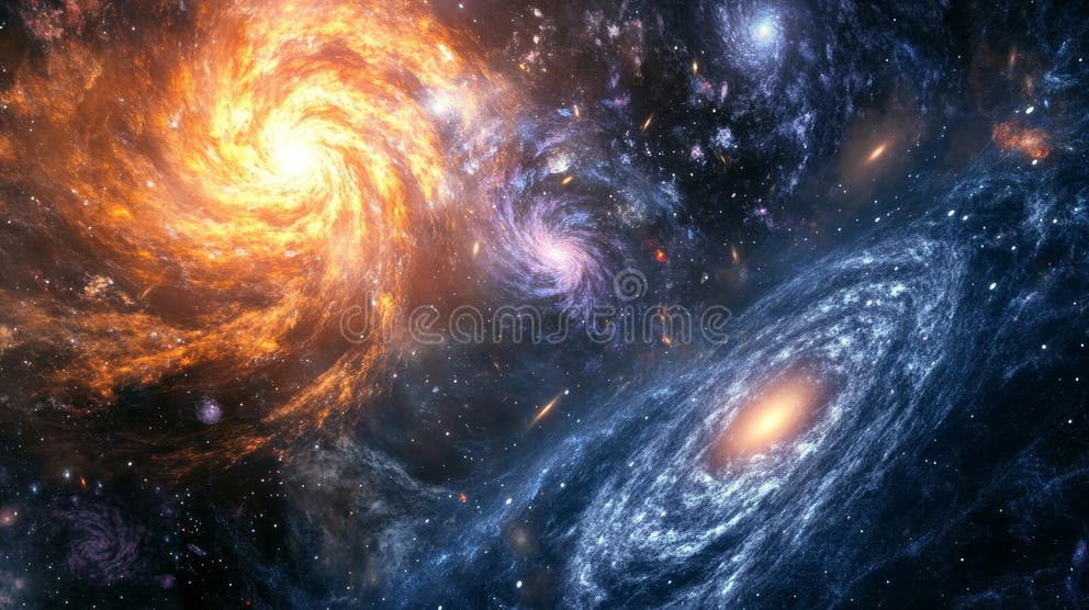 Artistic Representation of Cosmic Entropy Exploring Galaxies and ...