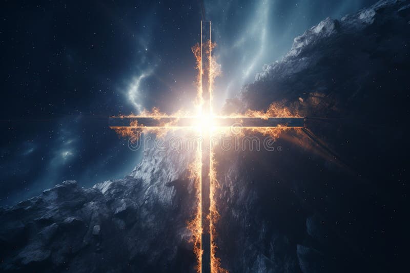 Artistic Representation of a Cross in a Stock Illustration ...