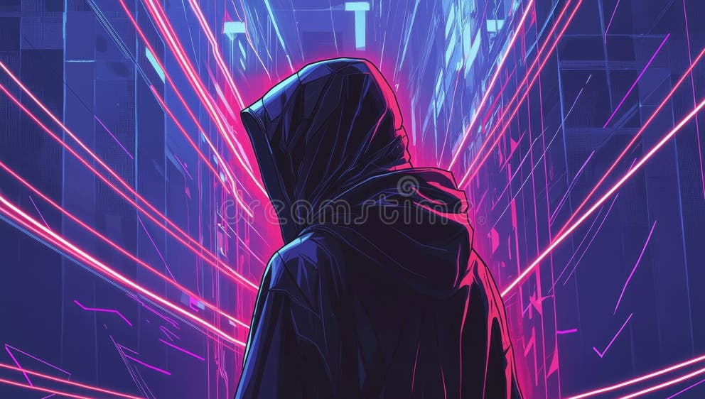 Artistic Representation of a Cyber Security Data Breach Stock ...