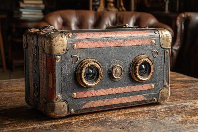 An Artistic Representation of a Daguerreotype Camera, Emphasizing Early ...