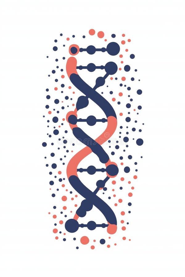 Artistic Representation of DNA Structure with Vibrant Colors and ...