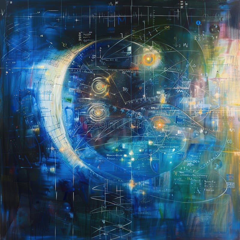 Artistic Representation of Einstein Field Equations Stock Illustration ...