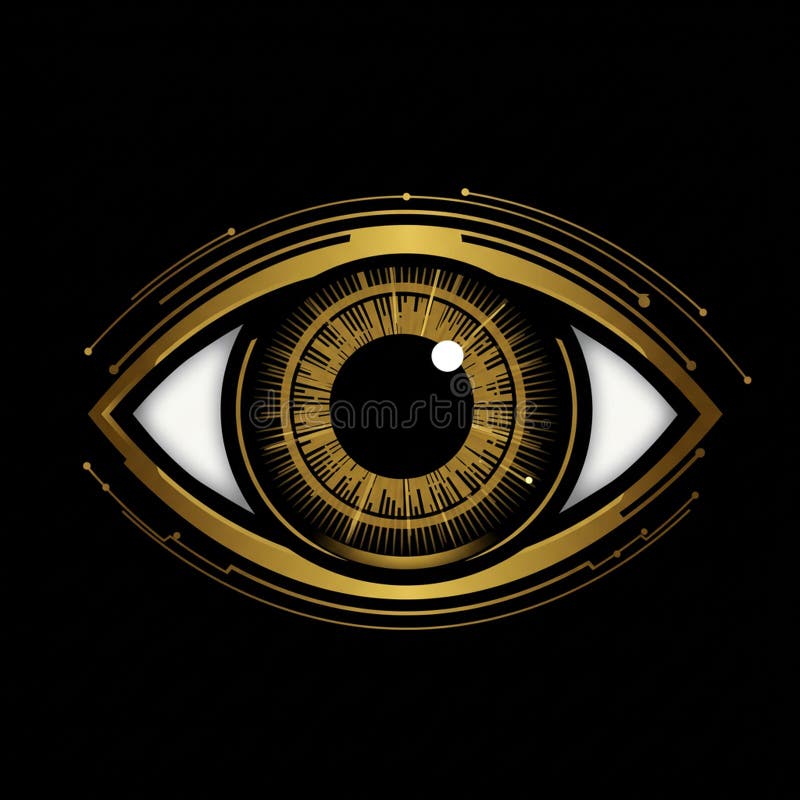 An Artistic Representation of an Eye, Featuring a Detailed Iris with ...