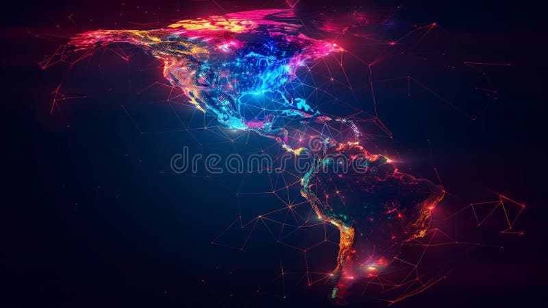 The Artistic Representation Features North and South America ...