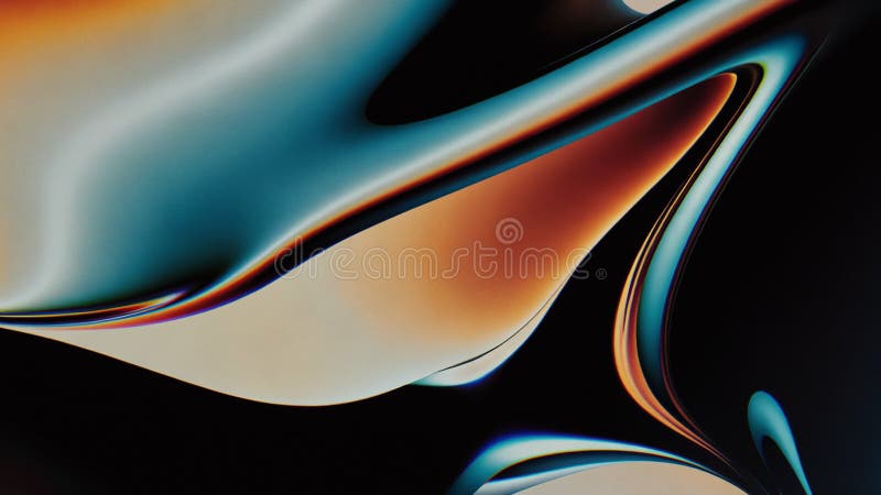 An Abstract Fluid Shape Art Piece Accompanied by a Captivating Gradient ...