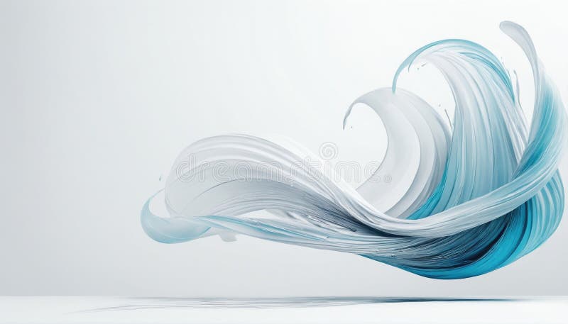 Artistic Representation of Flowing Blue and White Patterns on a Simple ...