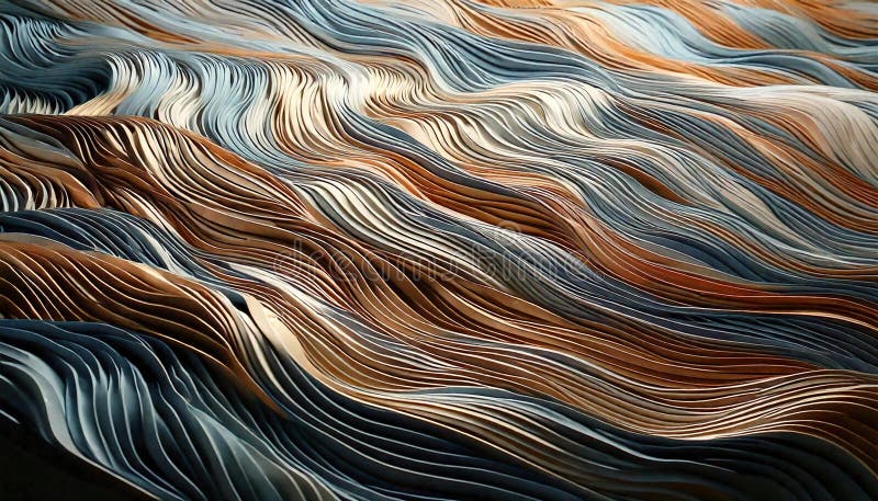 Artistic Representation of Flowing Waves Formed by Layered Textures in ...