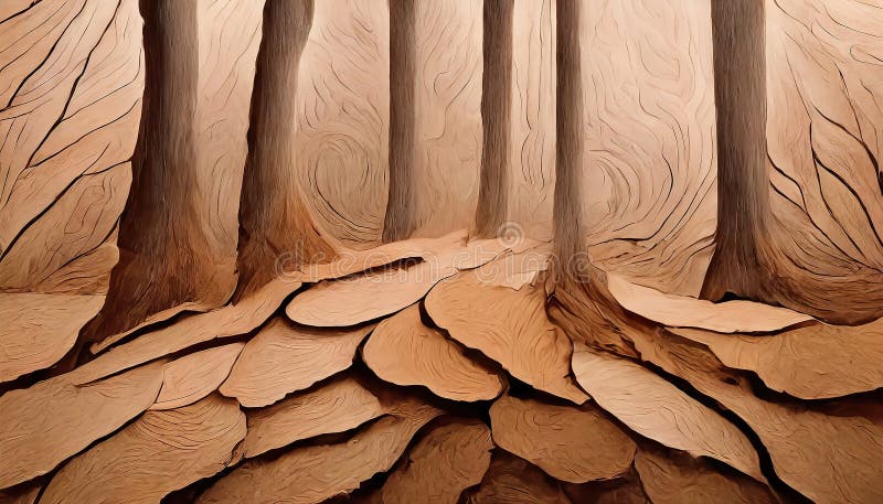 Artistic Representation of a Forest with Layered Tree Textures in a ...