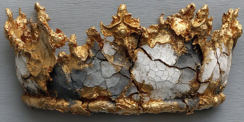 An Artistic Representation of a Fragmented Crown, with a Cracked ...