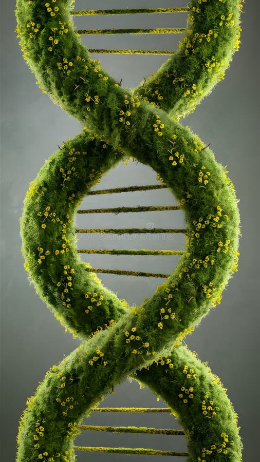 Artistic Representation Helical Structure of Green Moss with Tiny ...