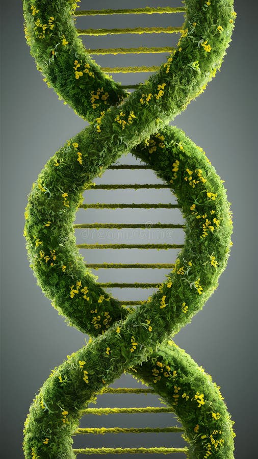 Artistic Representation Helical Structure of Green Moss with Tiny ...