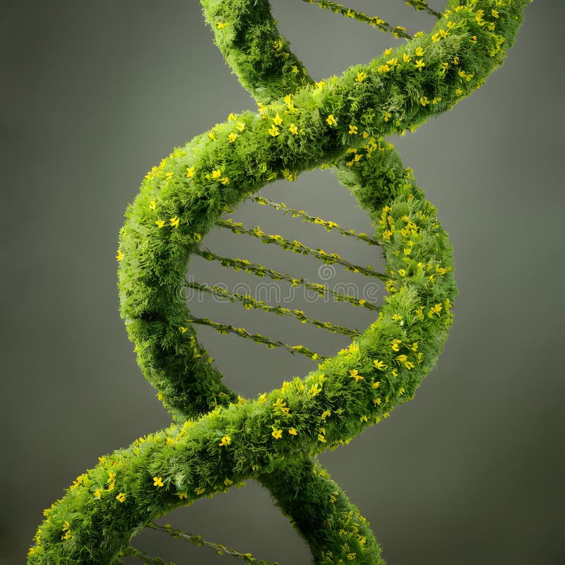 Artistic Representation Helical Structure of Green Moss with Tiny ...