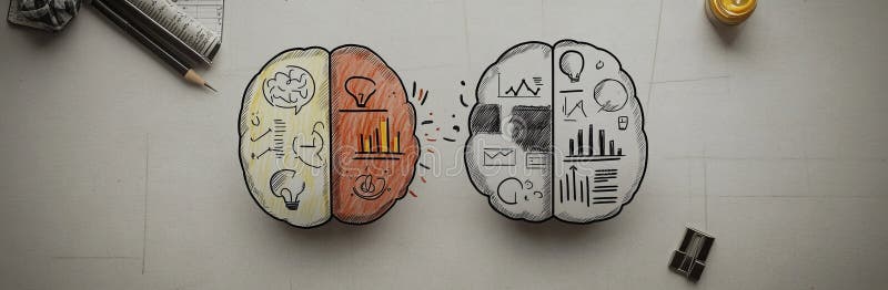 An Artistic Representation of the Human Brain, Divided into Emotional ...