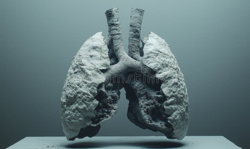 Artistic Representation of Human Lungs Showcasing Texture and Form in ...