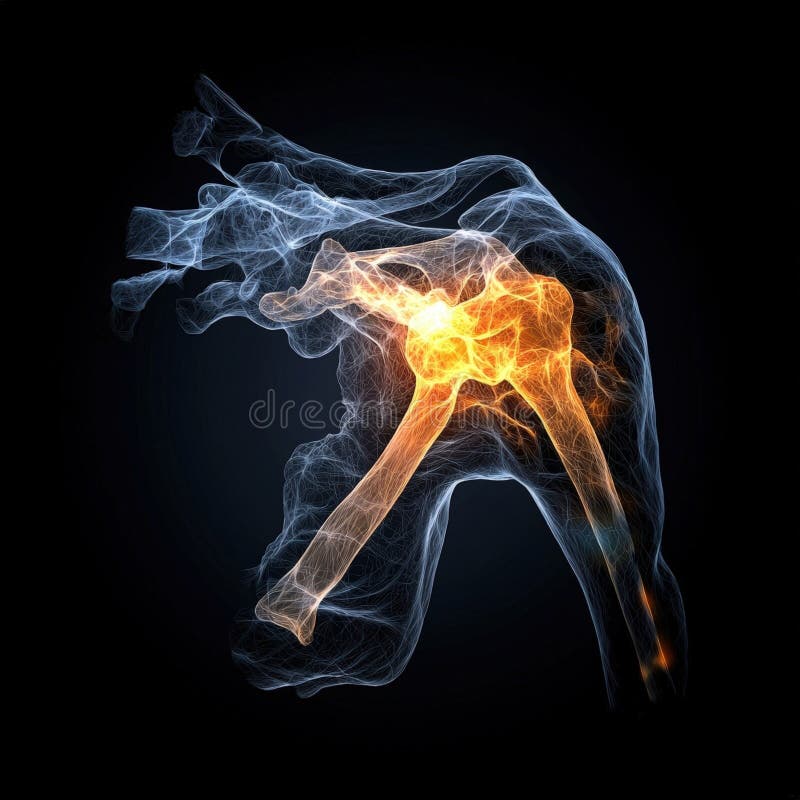 An Artistic Representation of a Human Shoulder Joint with Vibrant ...