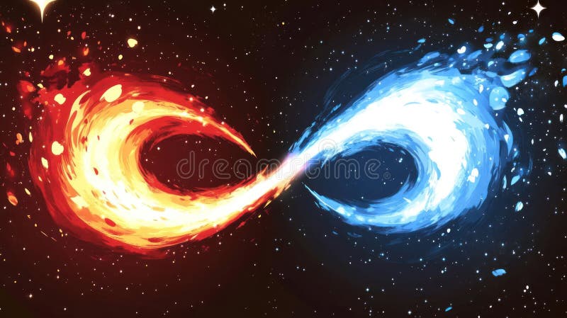 An Artistic Representation of an Infinity Symbol Formed by Fire and ...