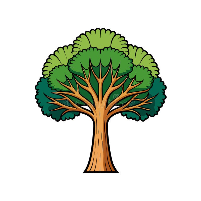 Artistic Representation of Kauri Tree Stock Photo - Illustration of ...