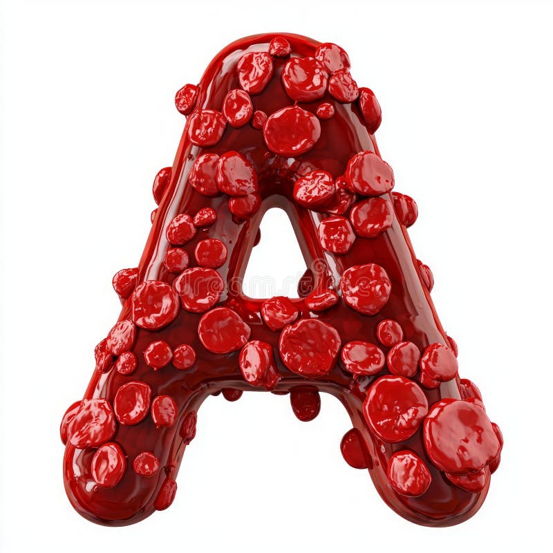 Artistic Representation Letter Created Thick Spots Red Brown Blood ...