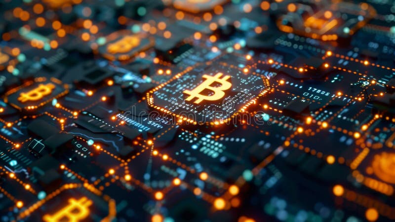 An Artistic Representation of the Merging of AI and Blockchain Elements ...