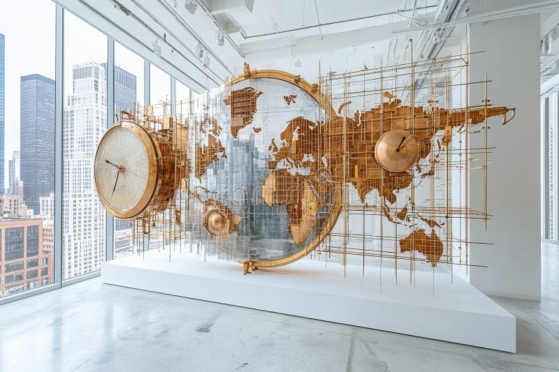 Artistic Representation of a Meteorological Map Combining Elements of ...