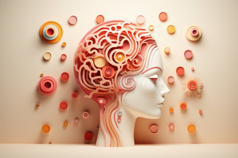 Artistic Representation of a Mind in Motion, with Dynamic Swirls and ...