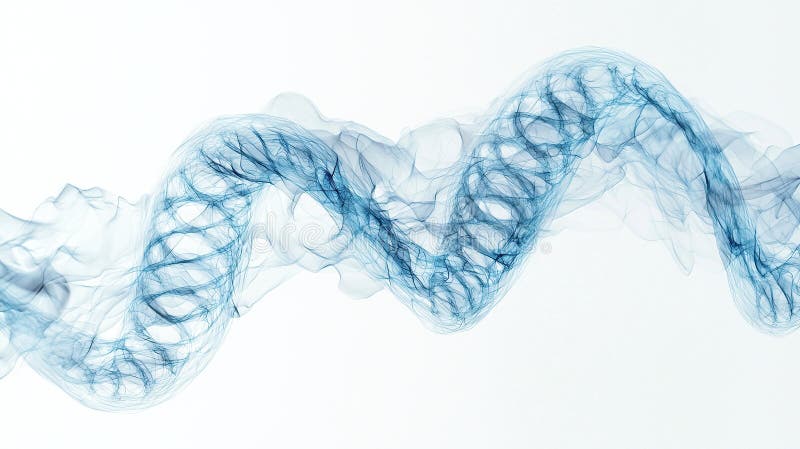 Artistic Representation of a Molecular Structure in Blue Hues with ...