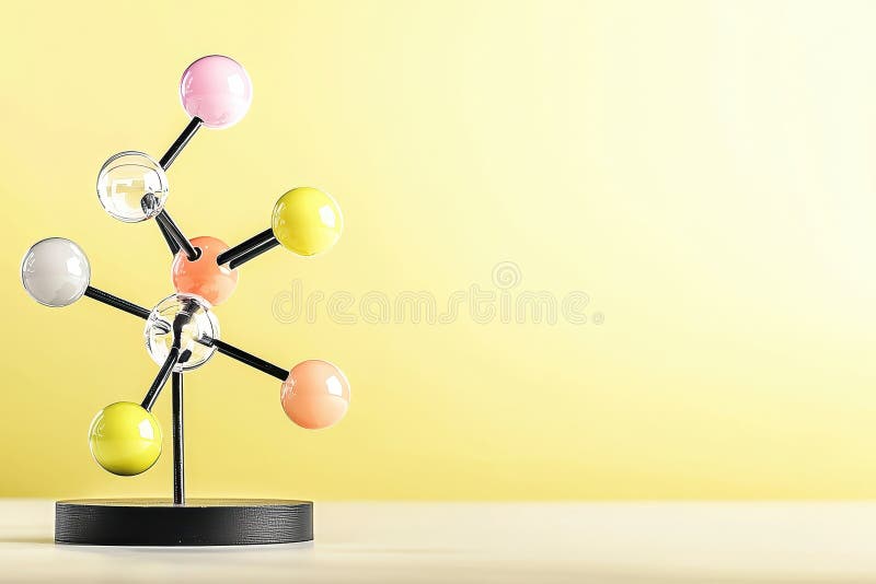 Artistic Representation of Molecule Model with Colorful Atoms ...
