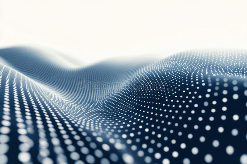 Artistic Representation of Ocean Waves with Blue Tones and Dot Patterns ...