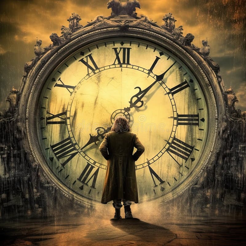 Artistic Representation of the Passage of Time and Clock. Stock ...