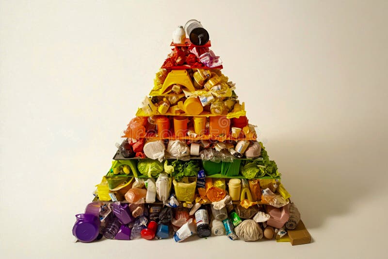 Pyramid of Plastic Waste Depicting the Scale of Pollution and Its ...