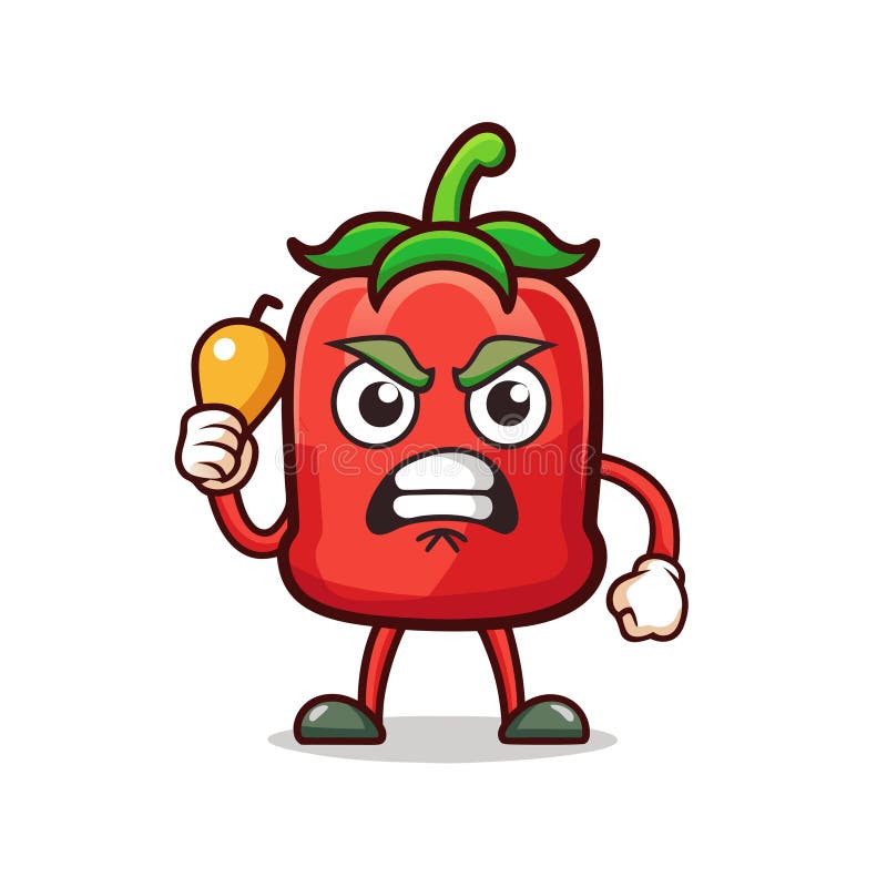 Illustration of Queasy Bell Pepper Reading Stock Illustration ...