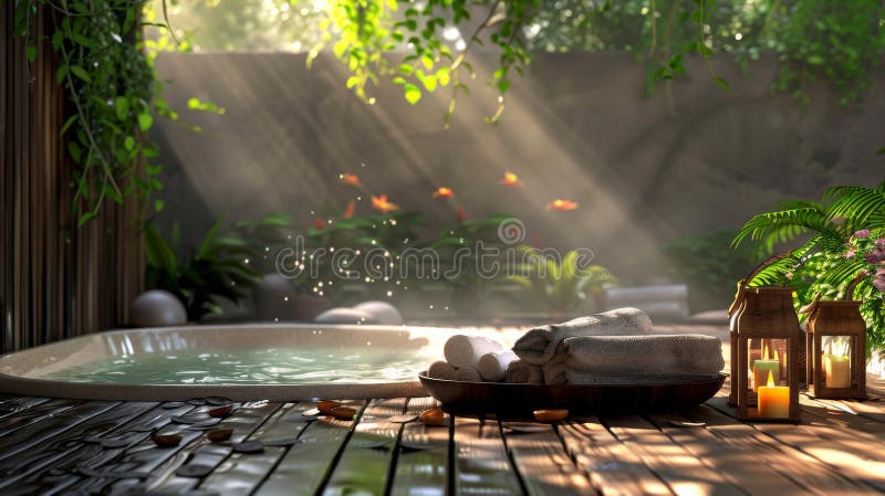Artistic Representation of a Relaxing Spa Scene with Conceptual ...