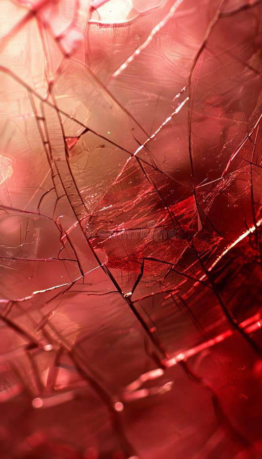 Artistic Representation of Scratched Red Glass a Study in Color ...