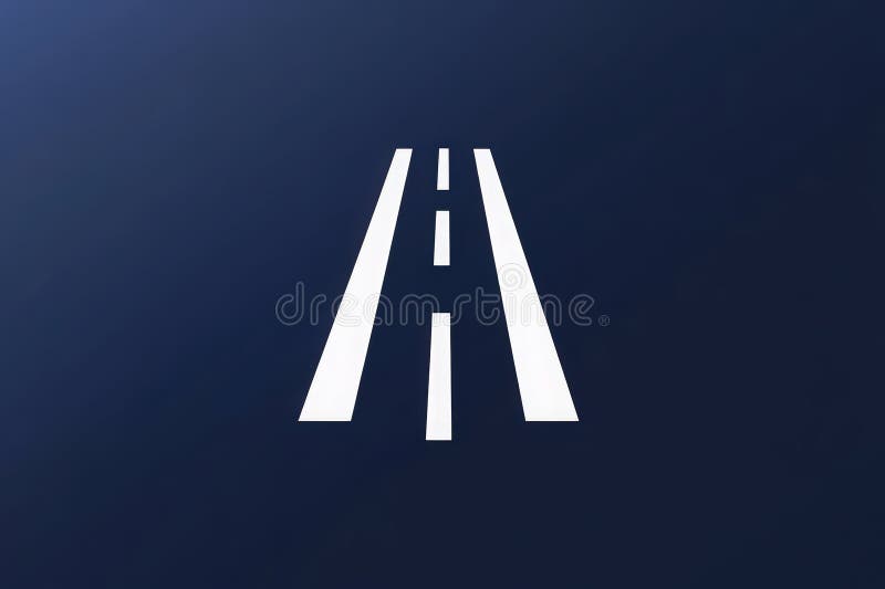 Minimalist Design Featuring a Clean Autobahn Symbol on a Dark ...