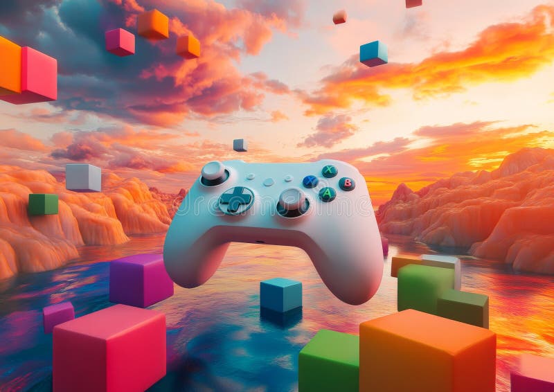 An Artistic Representation Showcases a Surreal Game Controller in a ...