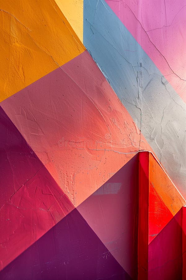 Color Gradient Triangle Polygon with Angled Folds and Shadows Stock ...