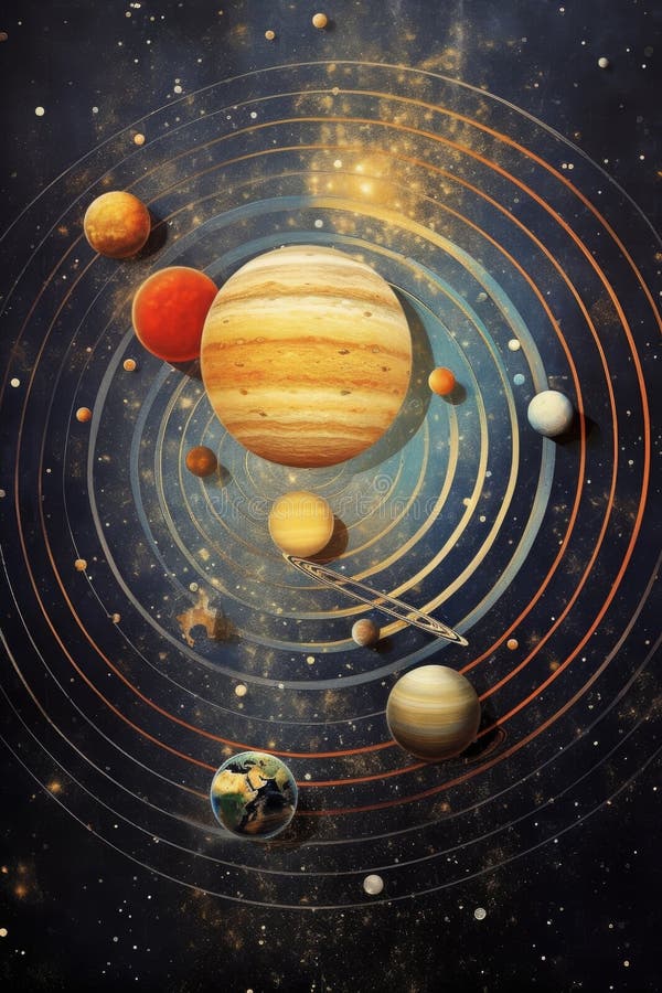 An Artistic Representation of the Solar System with Orbits and Planets ... An Artistic Representation of the Solar System with Orbits and Planets ...