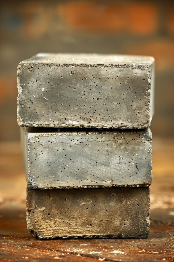 Artistic Representation of Stone, Concrete, and Timber Bricks Against a ...