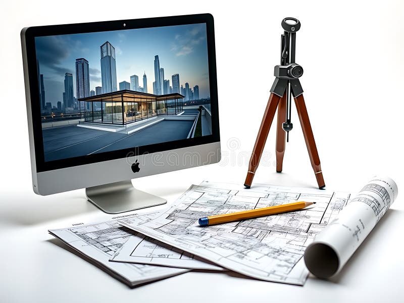 Artistic Representation of Technical Drawing Elements Stock ...